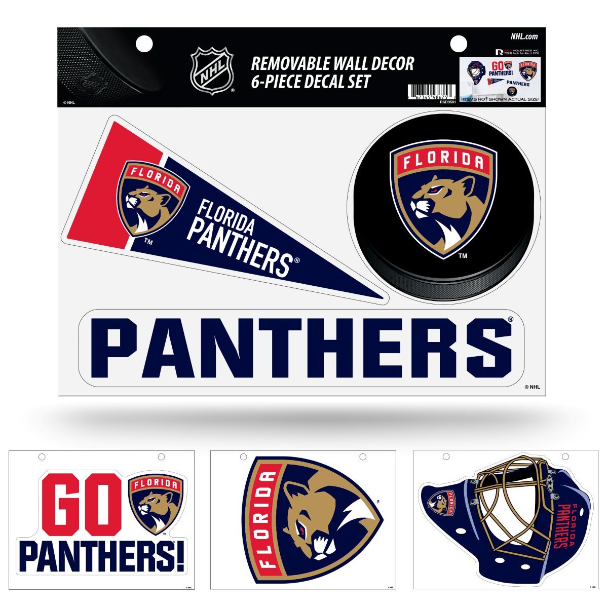 Florida Panthers NHL Set of 6 Removable Wall Decal Stickers | eBay