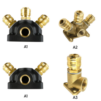 Wall Socket With Compressed Air Coupling NW7, 2 Quick Brass Splitter 1 ...
