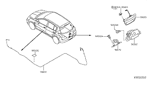 Nissan Genuine OEM Rock Assy Back Door ZE0U LEAF US MAKE 90502-EN00A | eBay