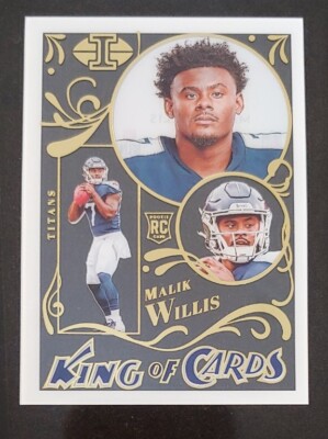 🏈2022 Panini Illusions Football card Malik Willis King of Cards KC-18 ...