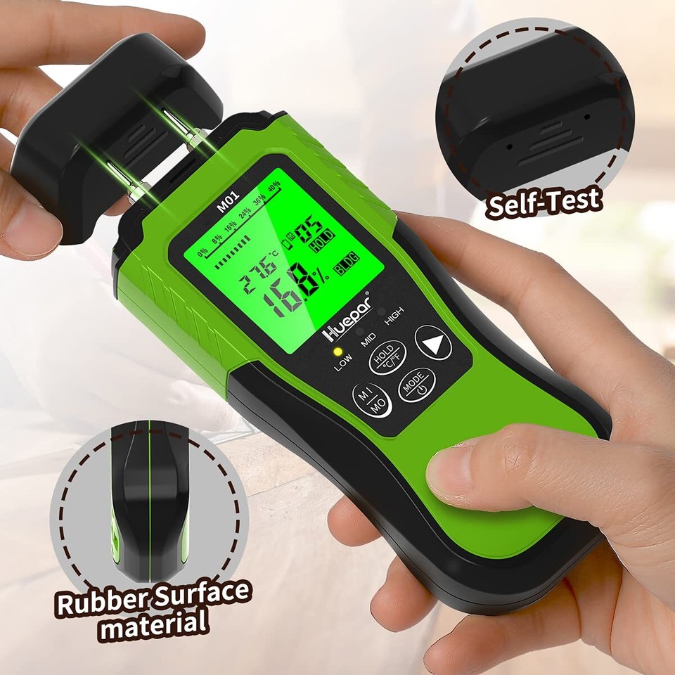Digital Moisture Detector Damp Meter Wood Brick Screed Wallpaper ...