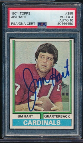 1974 Topps #395 Jim Hart PSA 4 signed auto autograph PSA/DNA 10 * | eBay