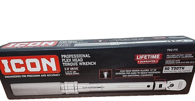 ICON 58953 3/8" Drive Professional Flex Head Torque Wrench TW2-F75 NEW ...