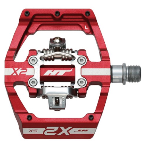 HT Pedals X2-SX Clipless Platform Pedals, CrMo - Red 4711126206486| eBay