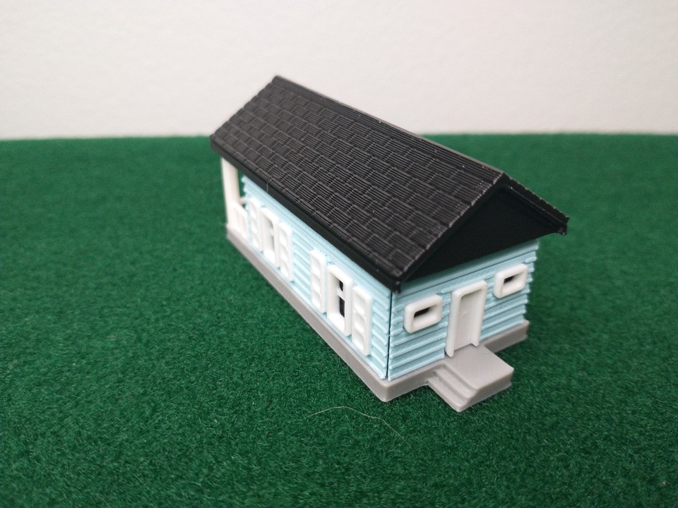 Model House #1 - N Scale - Colorful and Fully Assembled | eBay