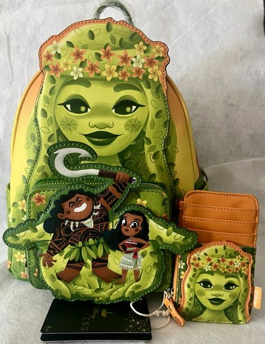 Loungefly Disney Moana Te Fiti Mini Backpack With Card Holder Set Of 2 ...
