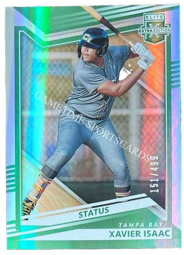 Xavier Isaac 2022 Elite Extra Edition Status Green #29 /499 Rookie Rays ...