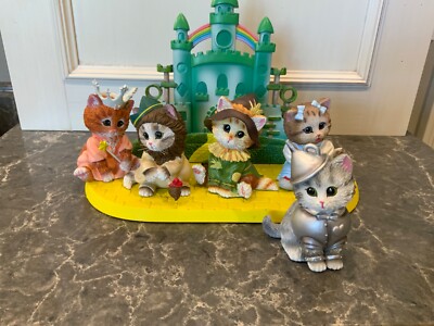 Hamilton Collection Kittens of Oz 5 figurines and base | eBay