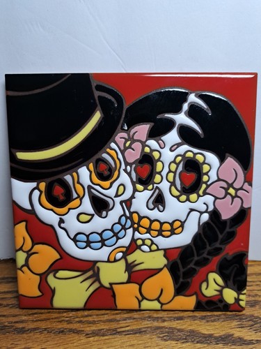 Skeleton Dawn Of The Dead Painted Clay Tile 6'' | eBay