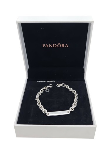 NEW 100% Authentic PANDORA 925 Ale Engravable Bar Link Bracelet ...