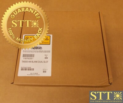 1187922E1 ADTRAN TA5000 AM BLANK DUAL SLOT BVPQAEYMAB NEW | eBay