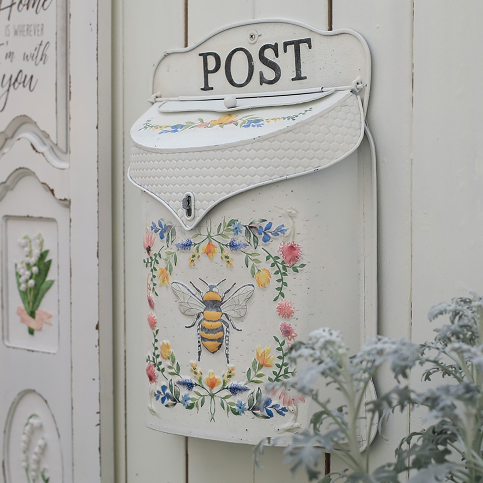 Vintage Rustic Letter Box Post Box Wall Mounted Decorative Metal ...