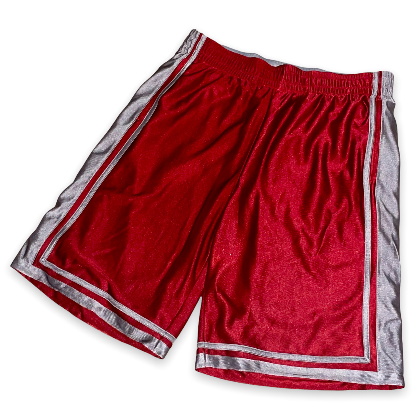 Tek Gear Dazzle Basketball Shorts Silky Shiny Red Si… - Gem