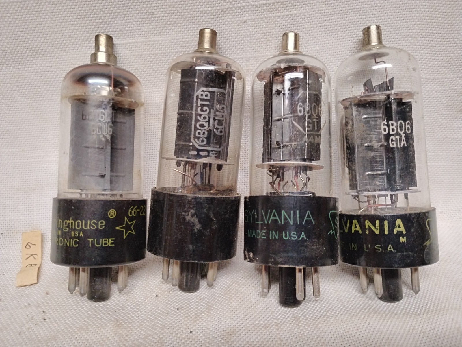 Westinghouse Sylvania 6BQ6/6CU6 Radio Electronic Vacuum Tubes Lot of 4 ...