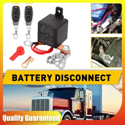 Wireless Dual Remote Car Battery Disconnect Relay Master Kill CutOff ...