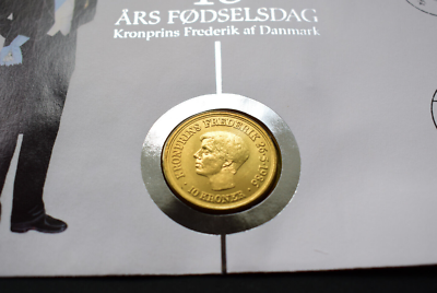 DENMARK 10 Kroner 1986 UNC Prince Frederik Krone Stamp Coin Cover Ore Danmark | eBay