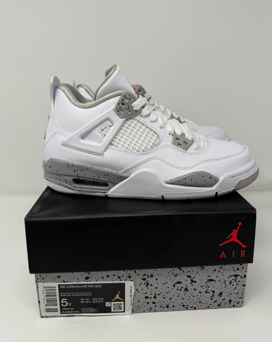 Brand New Air Jordan 4 Retro White Oreo 2021 GS DJ4699-100 SHIPS SAME ...