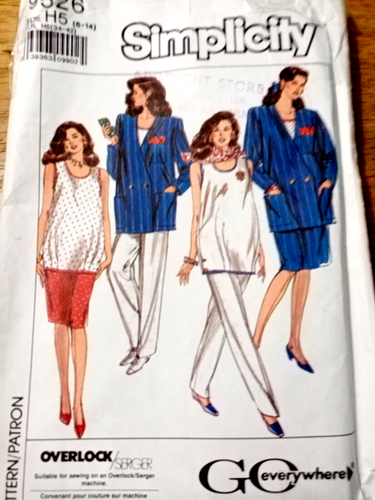 Simplicity sewing patterns no. 9526 Ladies Maternity Wardrobe size 6-8 ...