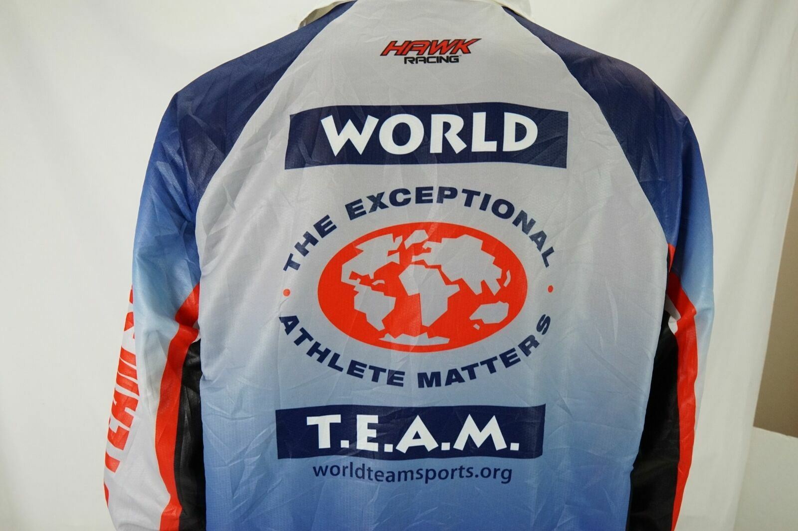 Hawk Racing World Teams Sports Men's Zip-Up Jacket Blue XL | eBay