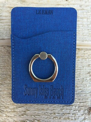 LEEMAN NY Sunny Isles Beach Tuscany Blue Card Holder/Phone Miami Free ...