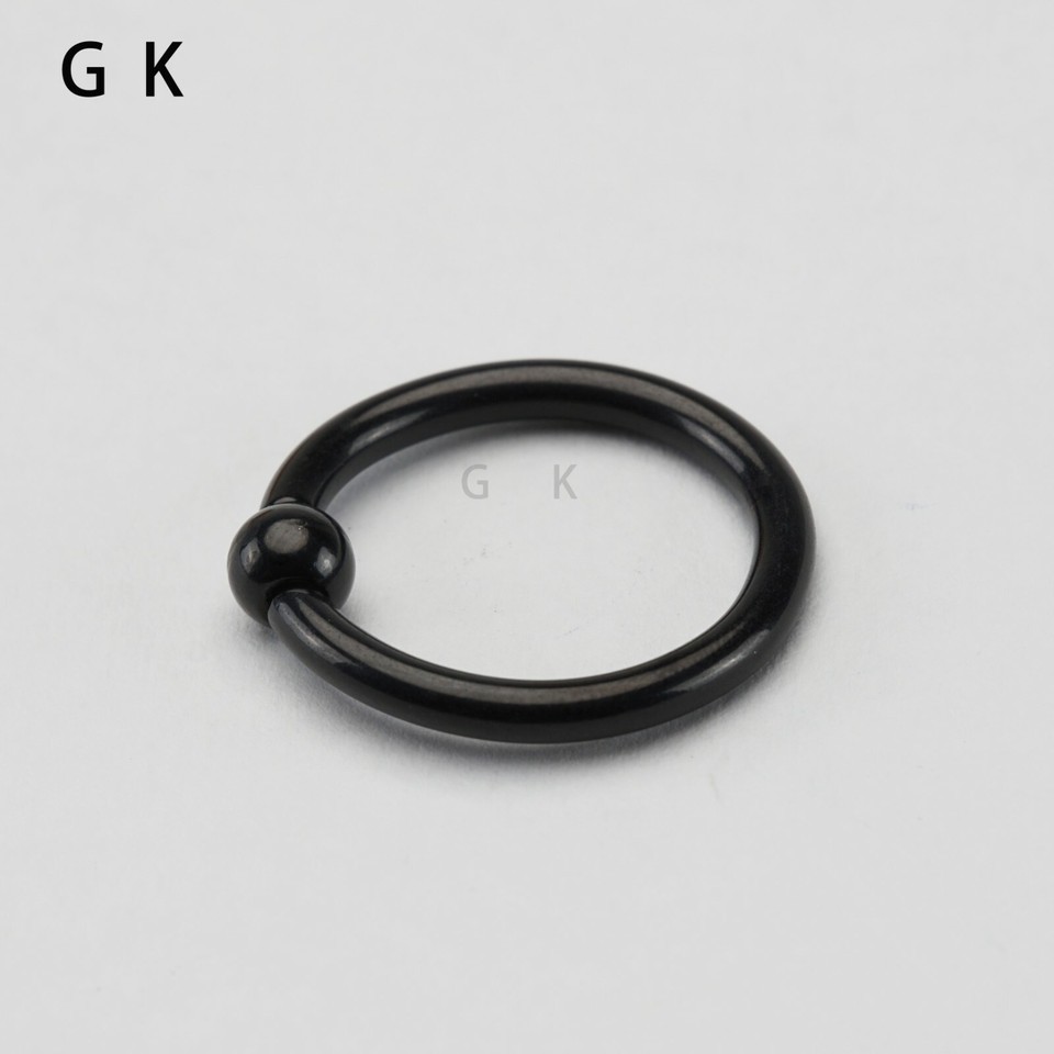 Big Size Stainless Steel Captive Bead Ring CBR Ear Tunnel Plug Gauge ...