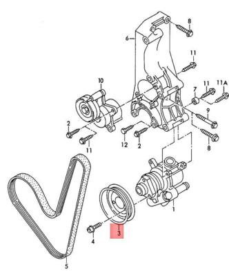 Genuine Volkswagen Poly V-Belt Pulley NOS Jetta 1H2 1H5 030145269B | eBay