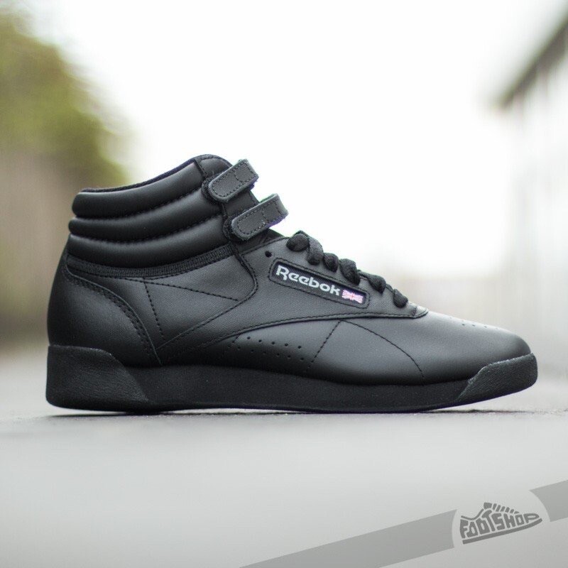Reebok Freestyle Hi Women’s Sneaker Athletic Shoe Black Trainers #240 ...