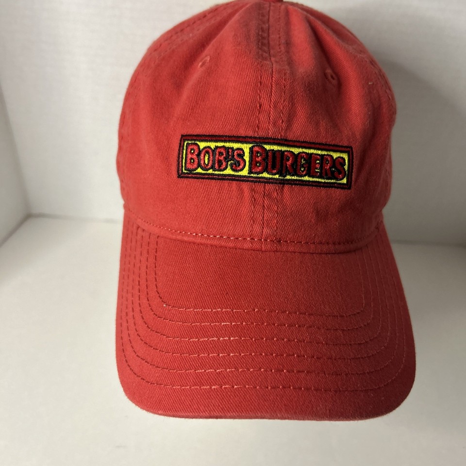 Bob's Burgers Men Hat OS Red Adjustable Straps Embroidered Logo NWT | eBay