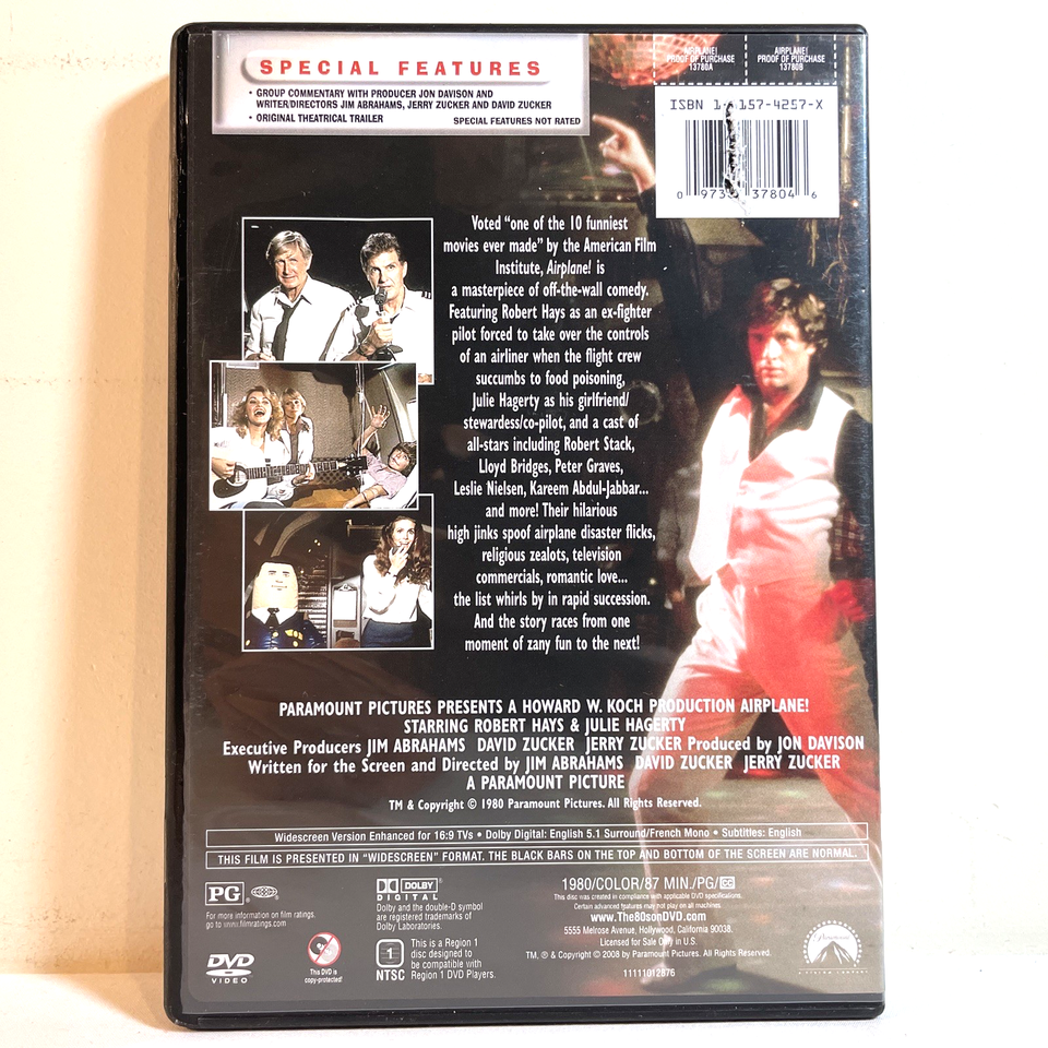 AIRPLANE! / AIRPLANE II: THE SEQUEL (DVD) Slapstick Parody Spoof Comedy ...