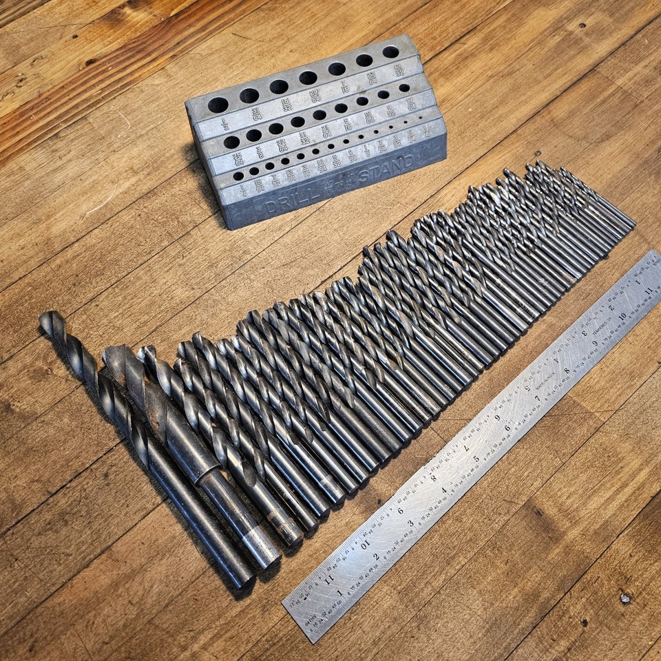 Steel Alloy Drill Bit Index ½" to 1/16 & Bits HSS Cobalt Mixed Lot ...