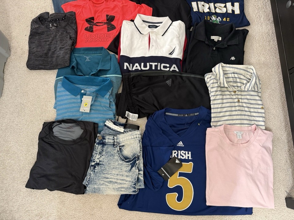 Lot of 25 Assorted Men’s Clothes Size S-XXL Mixed Brands and Styles | eBay