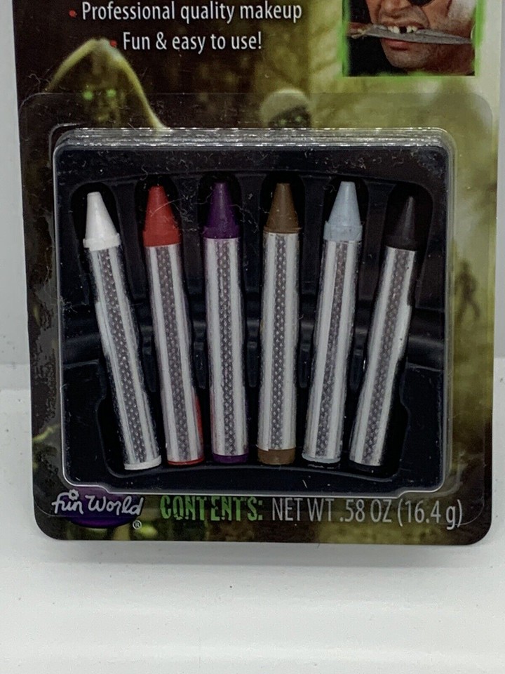 Fun World Pack Of 6 Horror Makeup Crayons Costume Face Paint | eBay