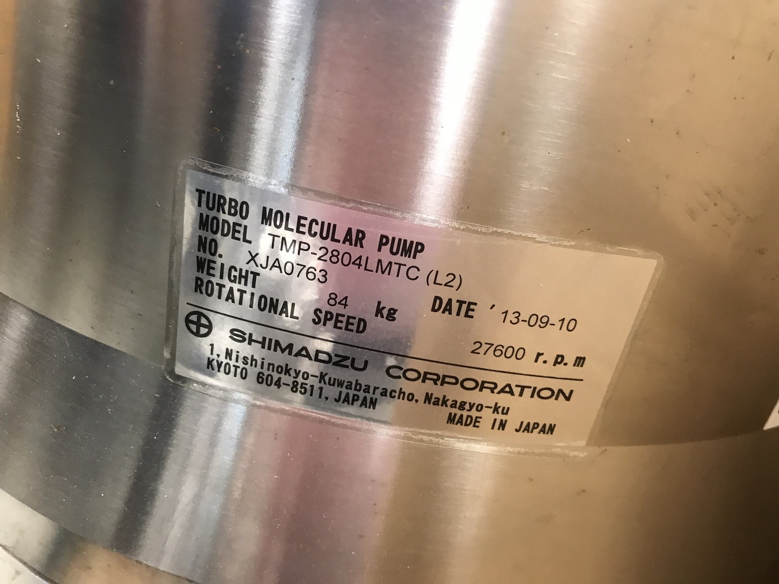 Shimadzu TMP-2804LMTC (L2) Turbo molecular Pump | eBay