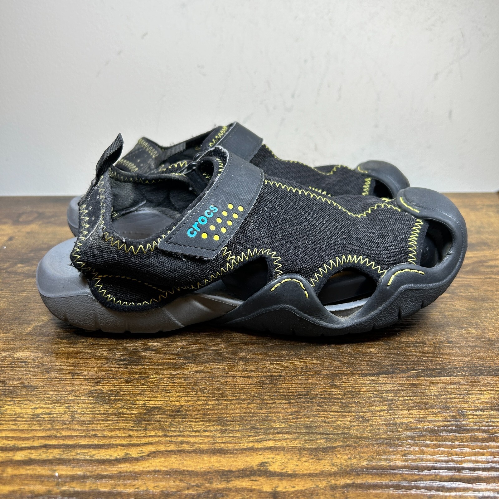 Crocs Swiftwater Mesh Fisherman Sandals Shoes Black M… - Gem