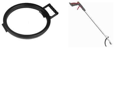 Bin Bag Hoop & 32" Litter Picker Long Handy Litterpicker & Refuse Bag ...