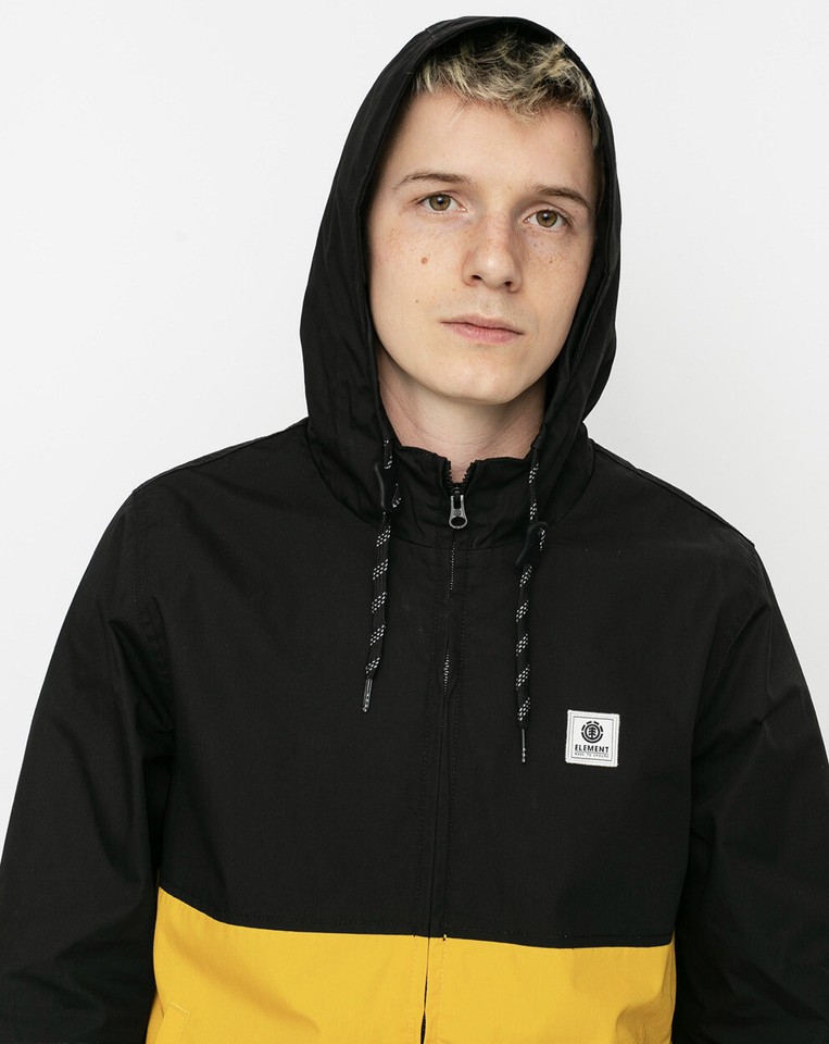 $90 Element Men’s Alder Two Tones Jacket Hooded Black-Yellow Size XL | eBay