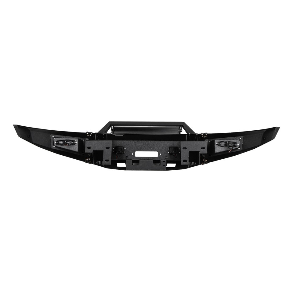 Textured Steel Front Bumper W/Winch Plate & LED Lights For Ford Ranger ...