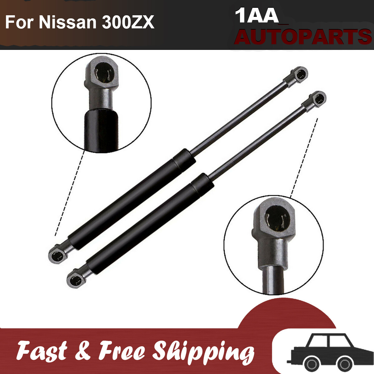 2Pcs Rear Hatchback Tailgate Lift Supports Struts For Nissan 300ZX 1989 ...