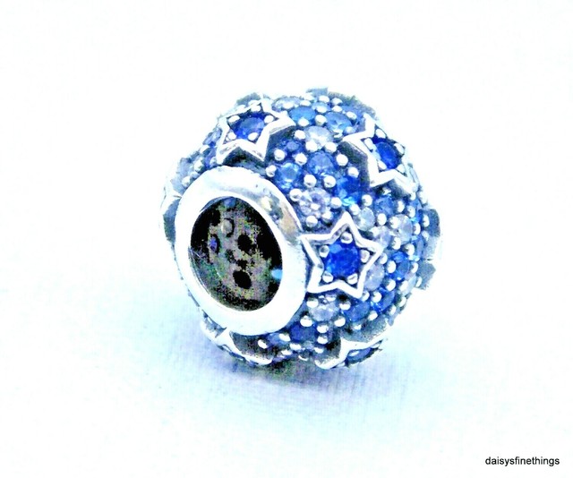 PANDORA Blue Elevated Pave Stars Charm 798467C01 for sale online | eBay
