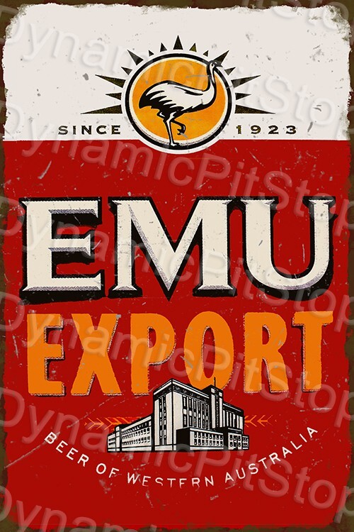Emu Export Rustic Tin Metal Sign Man cave Bar Australian made | eBay ...