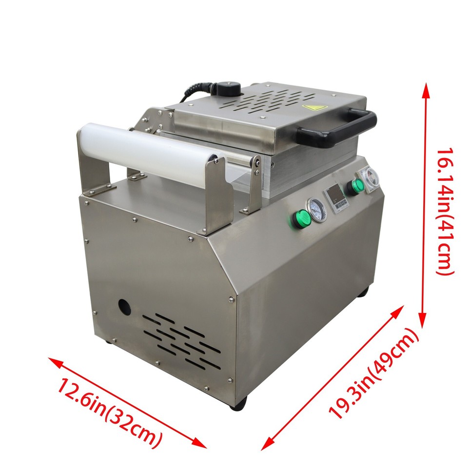 110V Tabletop Vacuum Close Fitting Packaging Machine 1000W Meat Seafood ...