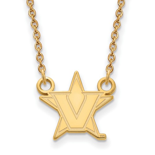 10k Yellow Gold Vanderbilt Commodores School Letter Logo Pendant ...