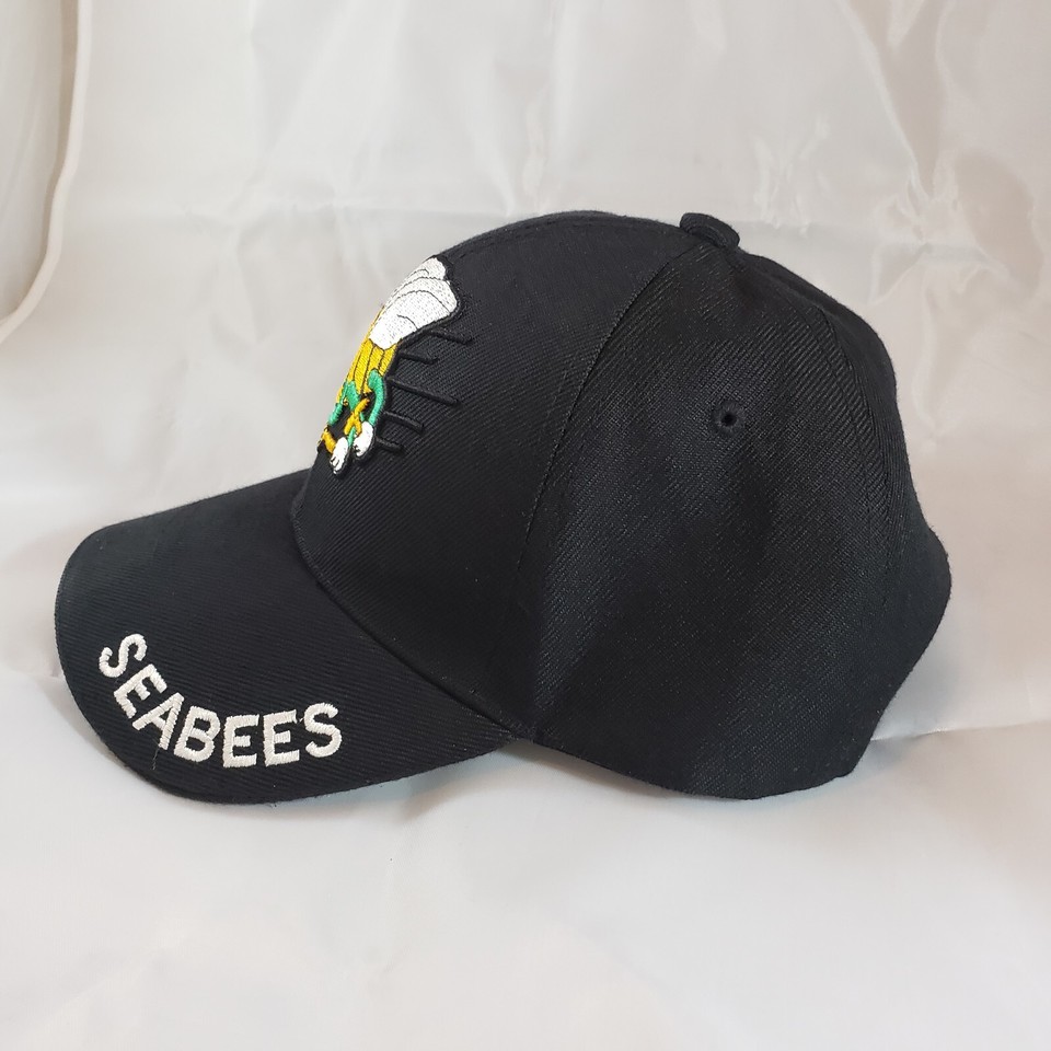 Seabees Can Do Black Ball Cap Hat Adjustable US Navy | eBay