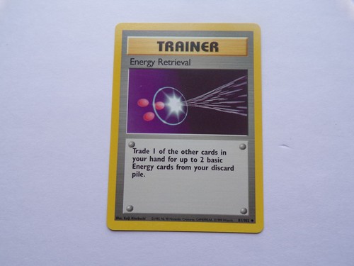 Pokémon Trainer Energy Retrieval Original Base Set 81/102 Uncommon ...