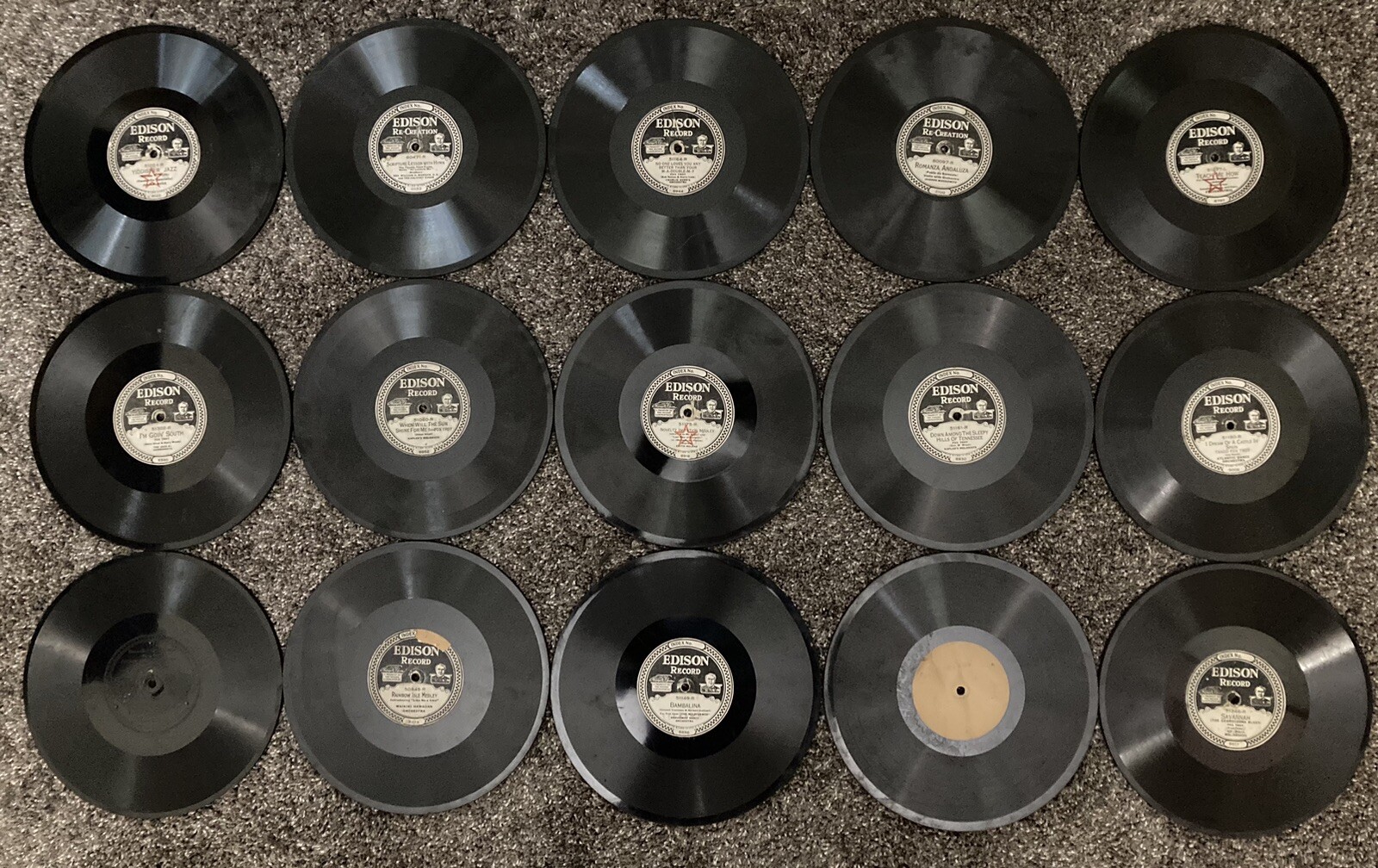 Edison Diamond Disc Phonograph Records Lot Of 15 Shellac 78 | eBay