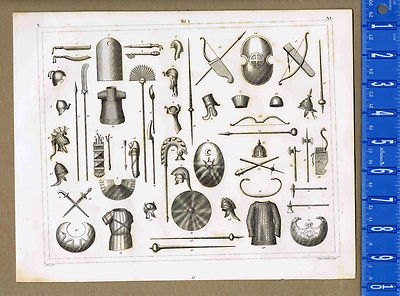 Weapons & Armor of Egyptians, Medes & Persians - 1851 Heck Military ...
