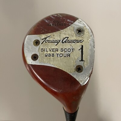 Vintage Tommy Armour 986 Tour Silver Scot Persimmon 1 Wood Driver Right ...