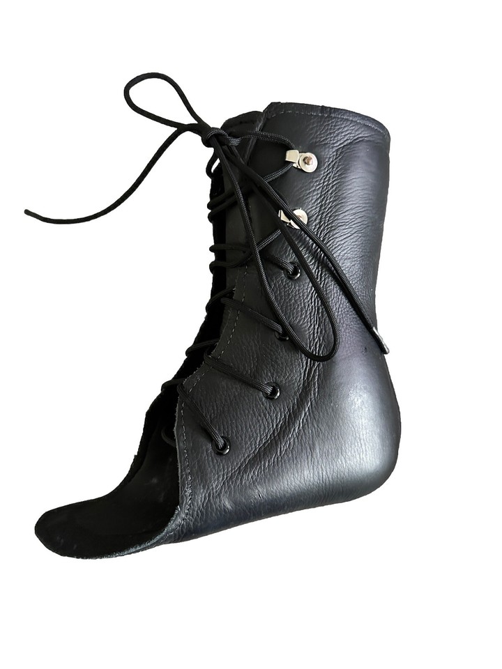 AFO Leather Ankle Brace Orthopedic Left Boot Foot Drop Black | eBay