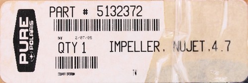 Polaris Impeller, Nujet, 4.7 Part Number - 5132372 | eBay