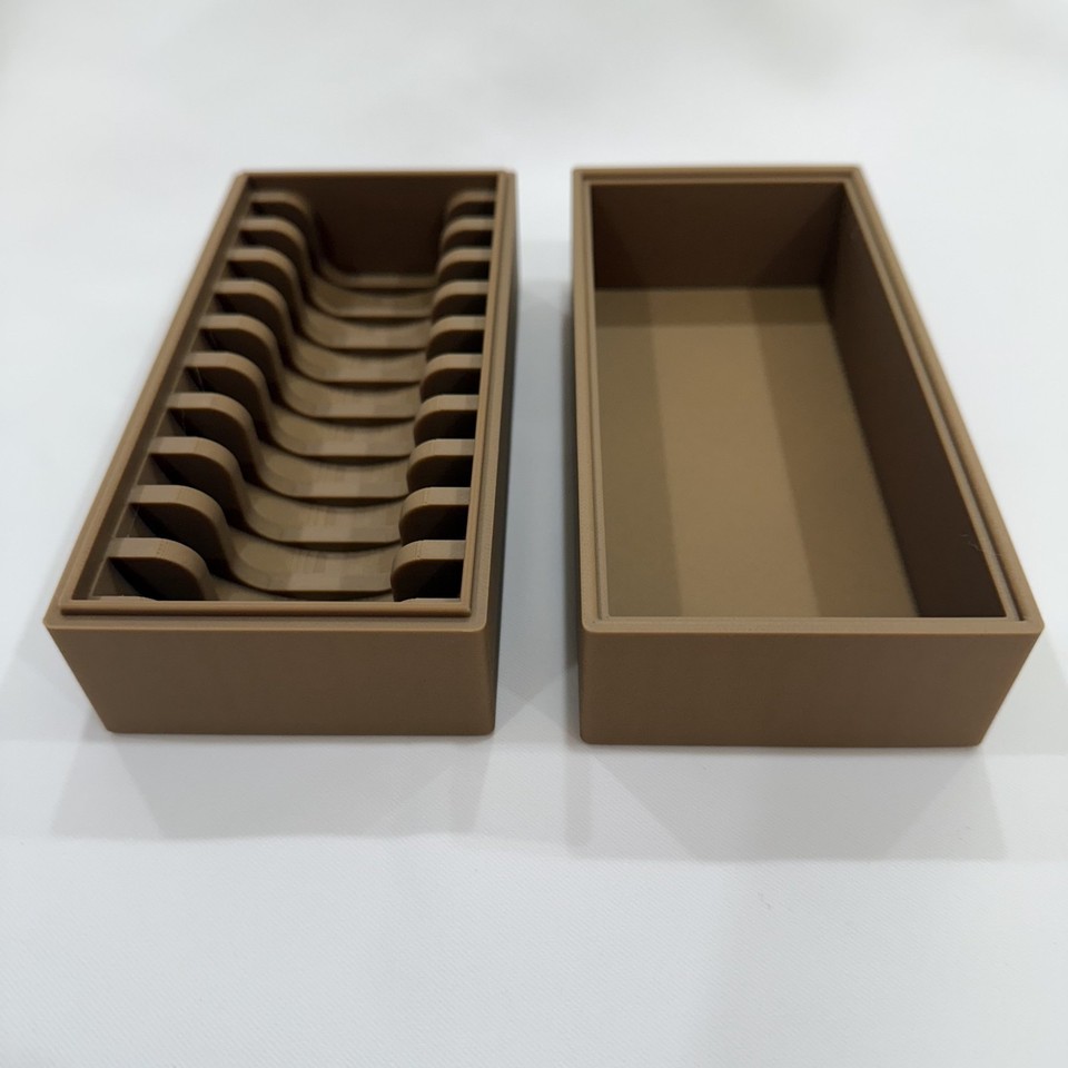 Storage Container for 5oz Silver or Copper Rounds in Capsule Wood Color ...